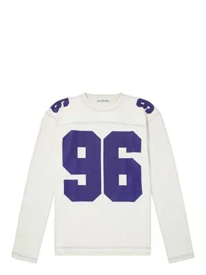 Acne Studios Acne Studios Graphic Print Cotton Jersey T-Shirt Ecru