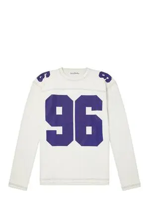 Acne Studios Exfold Printed Cotton-jersey T-shirt - Neutrals