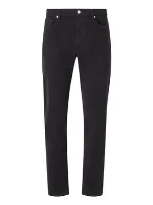 FRAME L'homme Slim-fit Stretch Lyocell-blend Trousers - Black