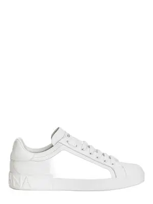 Dolce & Gabbana Calfskin Portofino Sneakers - White
