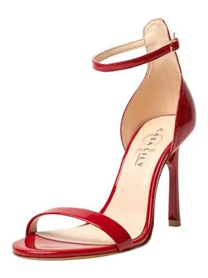 CASA LILY Mila Stiletto Heel Sandals - Red