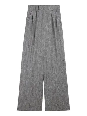 NOCTURNE Wide-leg Tailored Trousers - Grey
