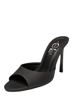 CASA LILY Ana Como Mule Stiletto Heel, Round Toe - Black