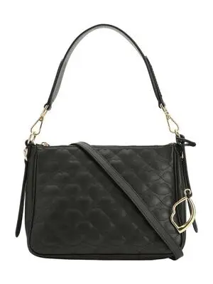 Lulu Guinness Quilted Lip Leather Crossbody Bag - Black