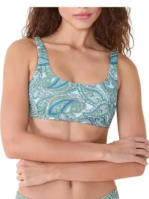 ANDIE Devon Square Neck Bikini Top - Poolside Paisley