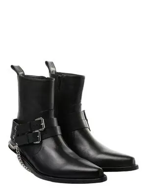 ANN DEMEULEMEESTER Kiril Santiags Ankle Boots - Black