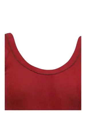 Brunello Cucinelli Ribbed Tank Top - Red