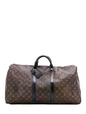 LOUIS VUITTON Keepall Bandouliere 55 Travel Bag - Brown