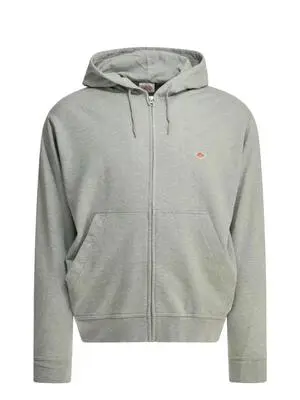 DANTON Logo Patch Zip-up Hoodie - Grey