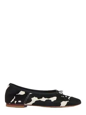 MANSUR GAVRIEL Dream Ballerina Pony-hair Flats - Black