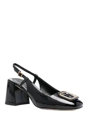 Tory Burch 70mm Logo-plaque Sling-back Pumps - Black