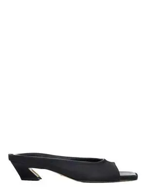 SYSTEM Open-toe Sculptural Heel Sandals - Black