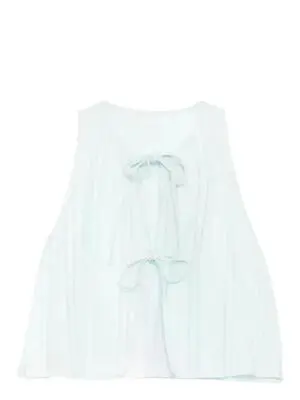 Kiki De Montparnasse Striped Tie-front Top - Blue