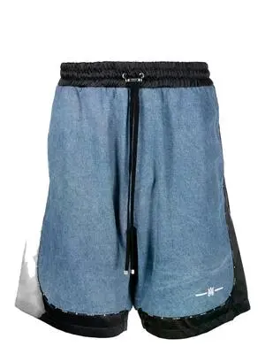 Amiri Panelled Track Shorts - Blue