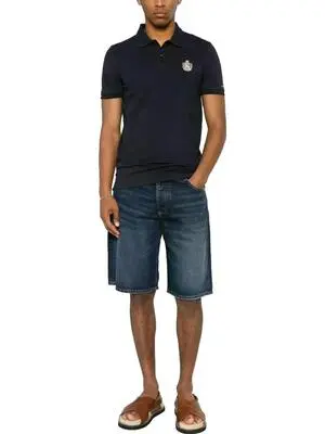 JOHNNY LAMBS Logo-embroidered Polo Shirt - Blue