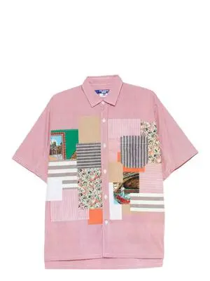 Junya Watanabe Patchwork Gingham Shirt - Red