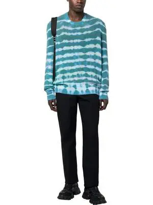 Amiri Tie-dye Cashmere Jumper - Blue