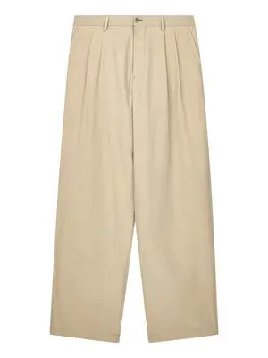 Giorgio Armani Archivio Double-pleat Wide-leg Trousers - Beige