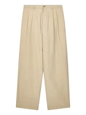 Giorgio Armani Archivio Double-pleat Wide-leg Trousers - Beige