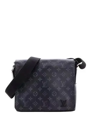 LOUIS VUITTON Monogram Eclipse Canvas Pm Messenger Bag - Black