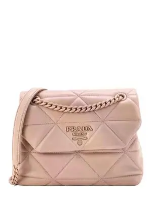 Prada Quilted Nappa Leather Small Shoulder Bag - Neutrals