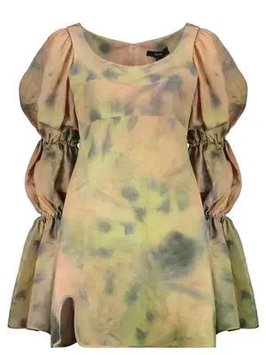 ELLERY Scoop-neck Mini Dress - Neutrals