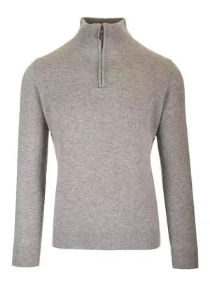 AL DUCA D’AOSTA 1902 Cashmere Zip Jumper - Grey