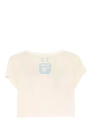 YANYAN Embroidered Crewneck T-shirt - Neutrals