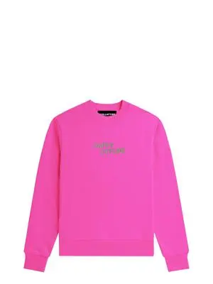 QUILLATTIRE Embroidered Cotton Crewneck Sweatshirt - Pink