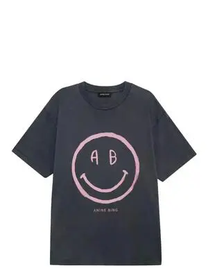 ANINE BING Cade Smiley T-shirt - Grey