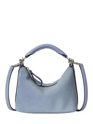 Ralph Lauren Suede Mini Blaike Shoulder Bag - Dust Blue
