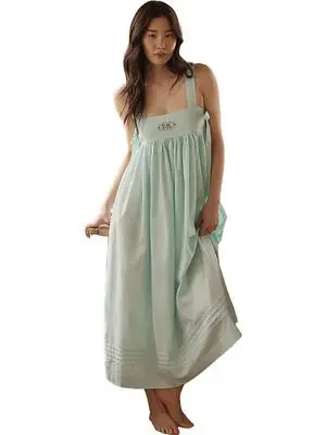 DAMSON MADDER Cotton Midi Dress - Mint