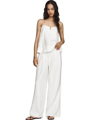 Astr The Label Tallula Cotton Linen Pants - Off-white