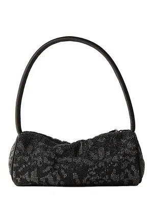 Free People Beaded Barrel Bag With Shoulder Strap - Black