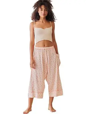 Free People Weekend Feeling Cropped Harem Pants - Ivory
