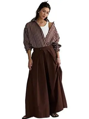 Free People Lasting Impression Wide-leg Trousers - Shaved Chocolate