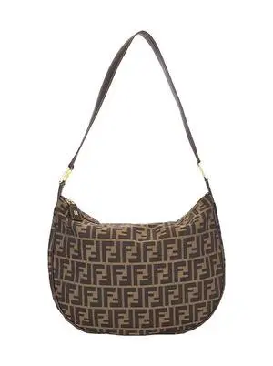 Fendi Zucca Monogram Shoulder Bag - Brown