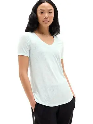 Athleta Breezy Scoop V-neck Tee - Sky