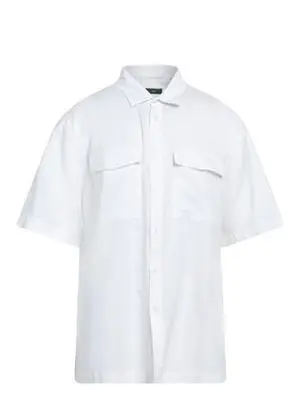 LIU •JO MAN Shirt Size Lyocell, Linen, Cotton - White