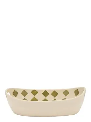 DAMSON MADDER Hand-painted Tomato Serving Bowl - Yellow/green