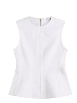 AGOLDE Corbin Denim Shell Top - Marshmallow