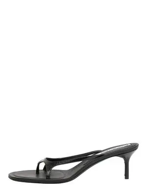 Acne Studios Patent Leather Kitten Heel Sandals - Black