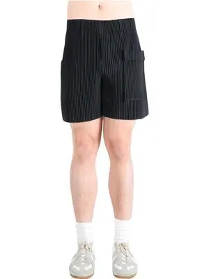 Issey Miyake Homme Plissé Pleated Shorts - Black