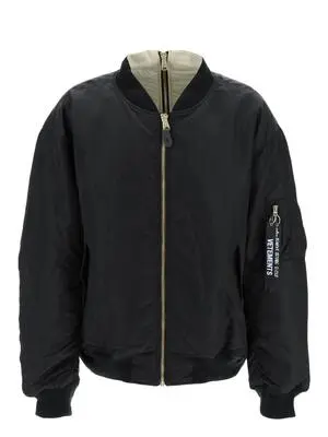 Vetements Long-sleeved Bomber Jacket - Black