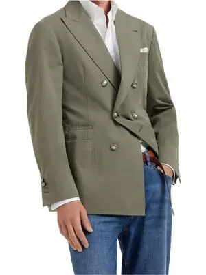 Brunello Cucinelli Double Breasted Blazer - Green