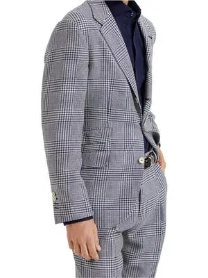 Brunello Cucinelli Puppytooth Blazer - Gray