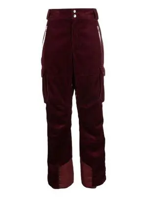 Brunello Cucinelli Logo-embroidered Corduroy Trousers - Red