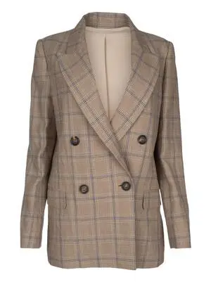 BRUNELLO CUCINELLI Brunello Cucinelli Checked Double-Breasted Blazer