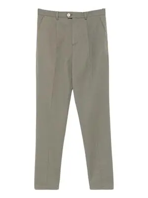 Brunello Cucinelli Pleated Tapered Trousers - Gray