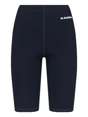 JIL SANDER Logo Printed Biker Shorts - Black